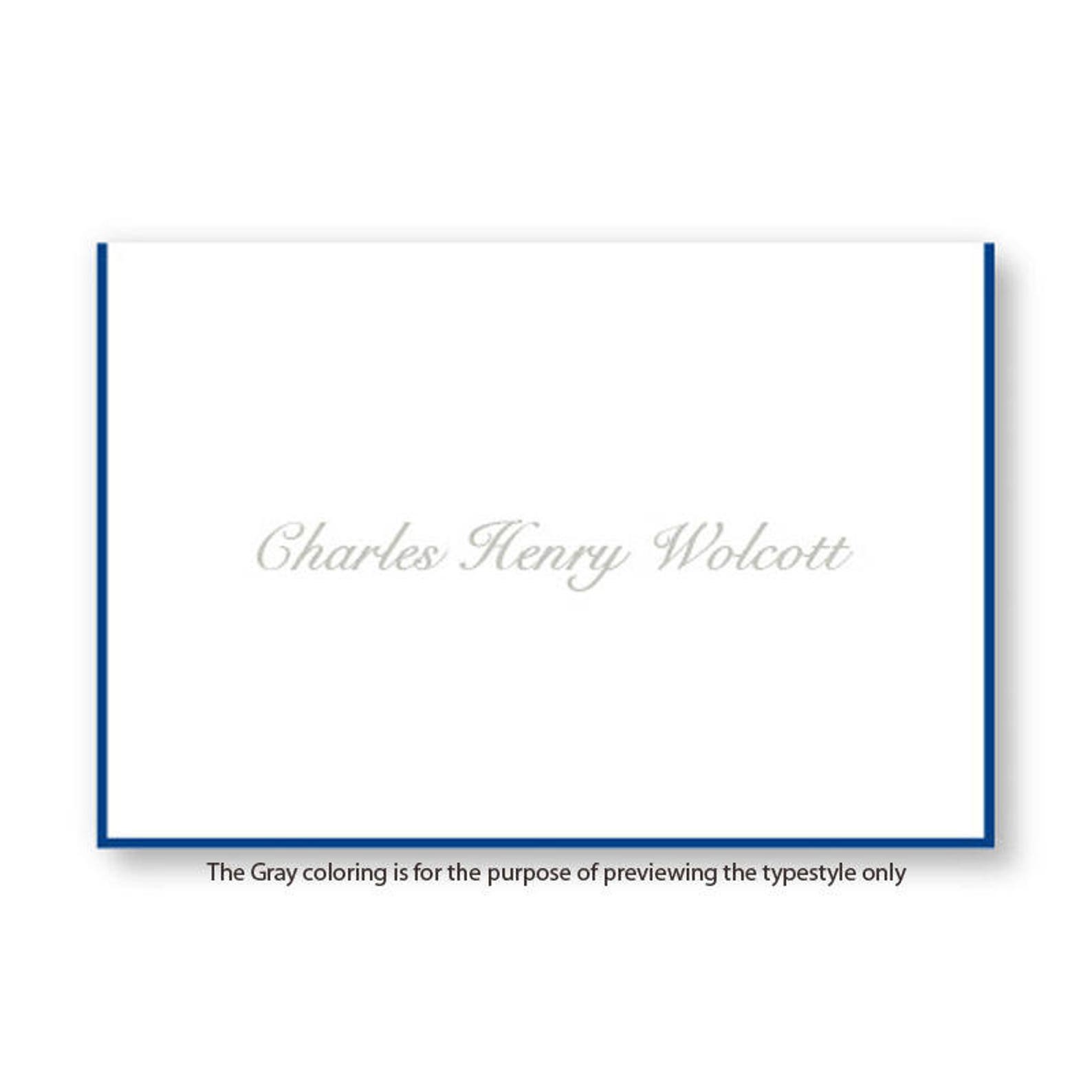 Embossed Navy Hand Bordered Stationery / Set of 25 Greeting - Etsy