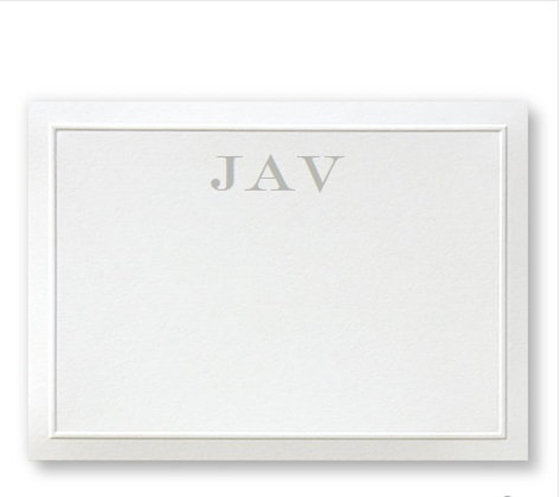 Embossed Note Cards Embossed Border Notecards Flat Cards - Etsy