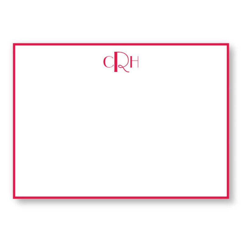 Red Hand Bordered Correspondence Cards / Set of 25 - Etsy