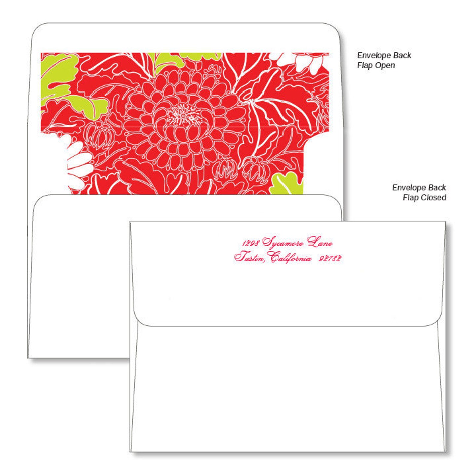 Red Hand Bordered Correspondence Cards / Set of 25 - Etsy