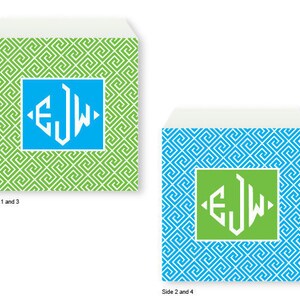 Monogram Self Stick Memo Cube / Monogram Sticky Notes / SS - Etsy