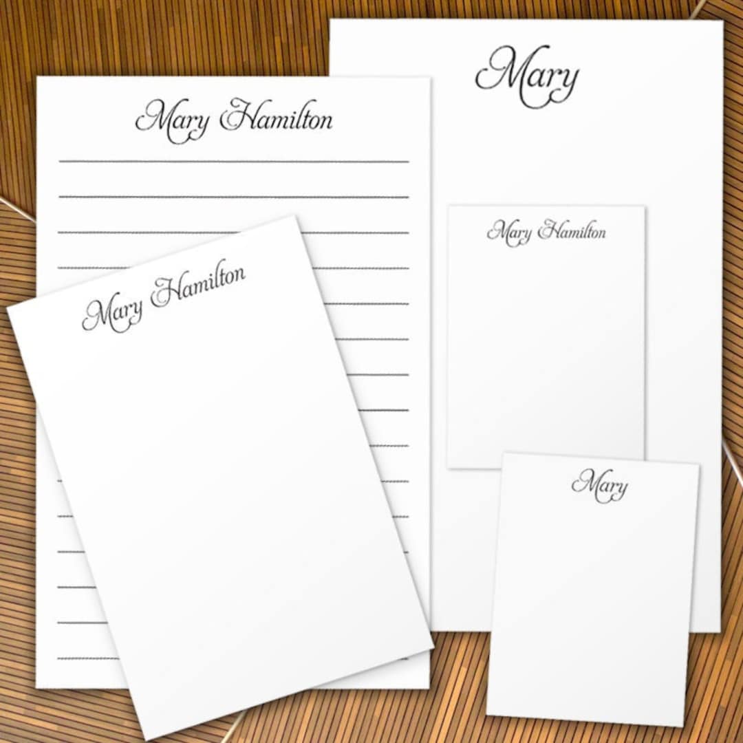 Personalized Note Pads Set Personalized Stationery Memos Set of 6 ...