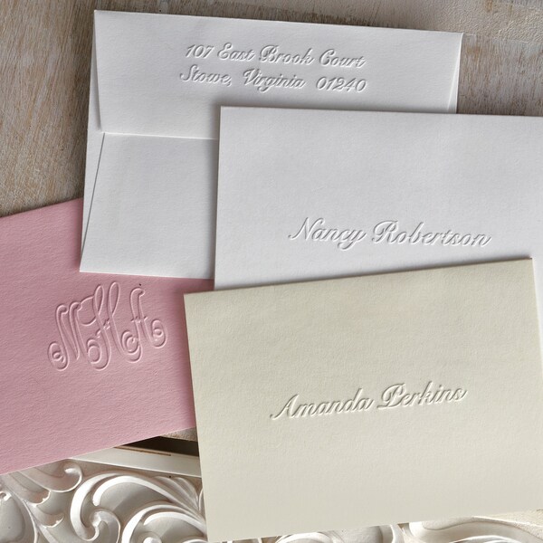 Embossed Logo Thank You Cards - Etsy