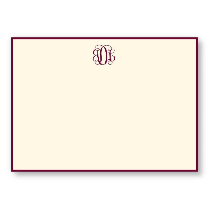 Wine Bordered Correspondence Cards / Set of 25 Custom Raised - Etsy