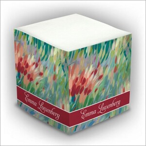 Abstract Watercolor Self-stick Memo Cube / Personalized Sticky Notes ...