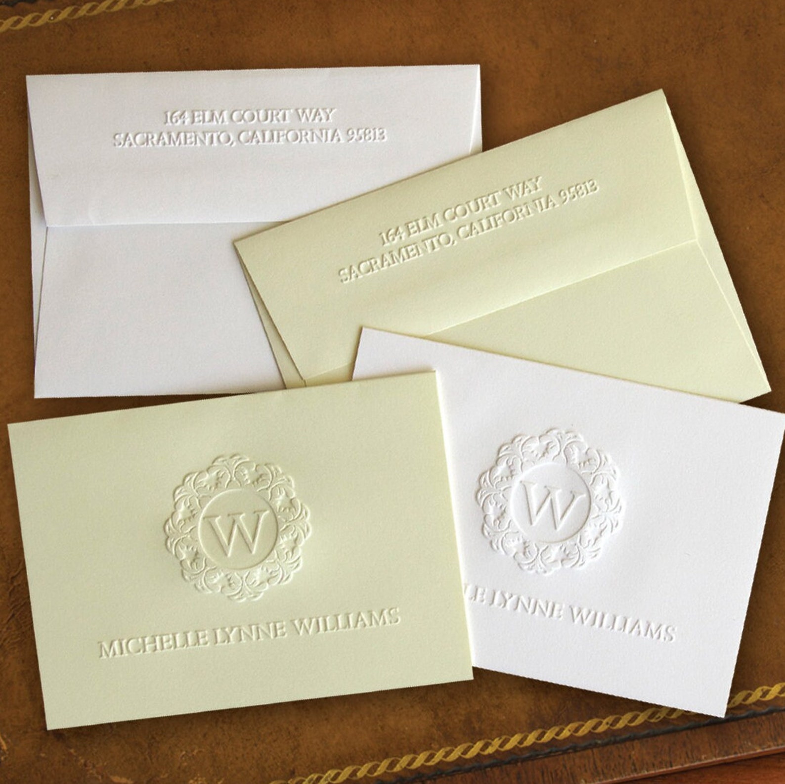 Embossed Stationery Personalized Embossed Note Cards - Etsy