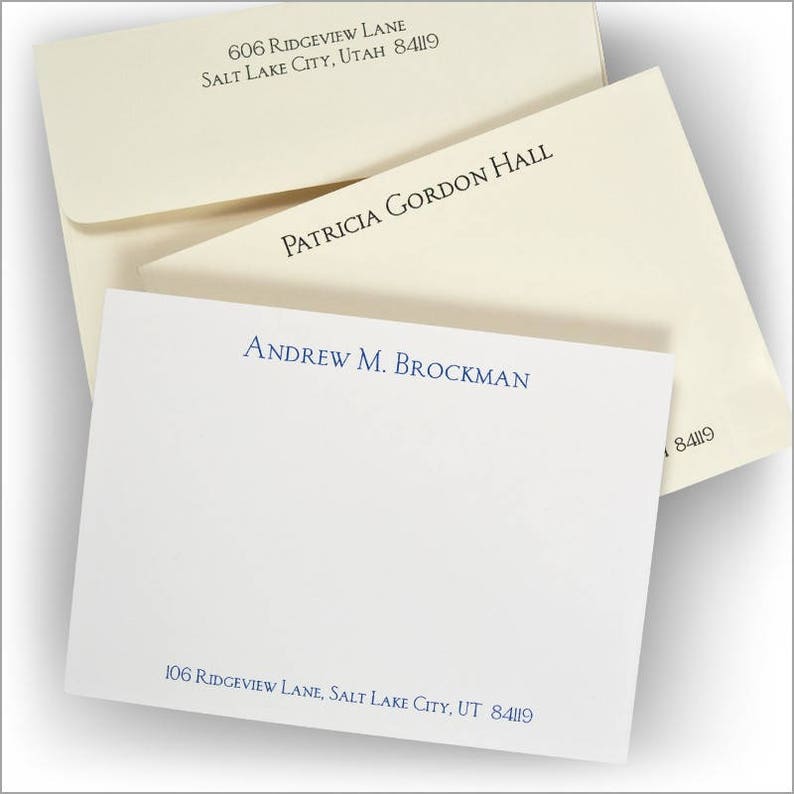 Personalized Professional Correspondence Cards / Set of 25 - Etsy
