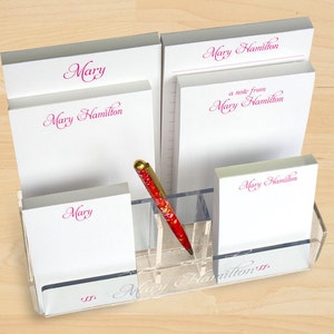 Custom Note Pads With Personalized Acrylic Holder Personalized Memo ...