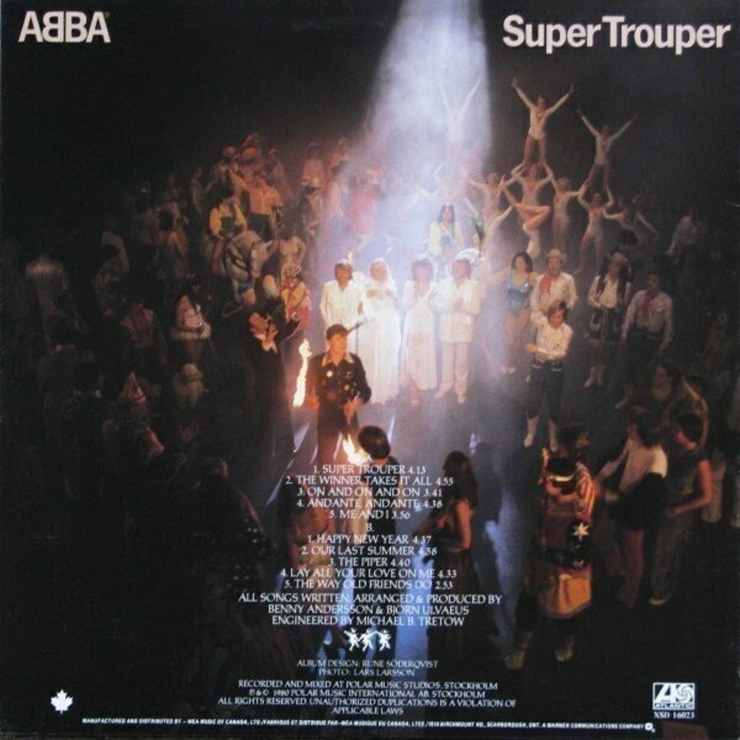 ABBA Super Trouper Vinyles, 33 tours, album 1980 Genre Pop Style ...