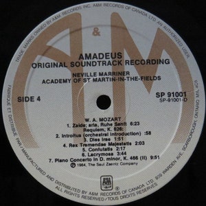 Amadeus Mozart Amadeus (original Soundtrack Recording) Vinyl LP - Etsy