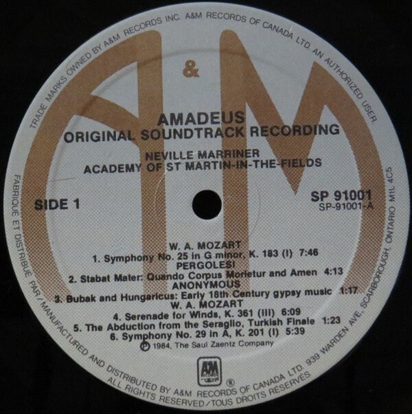 Amadeus Mozart Amadeus (original Soundtrack Recording) Vinyl LP - Etsy