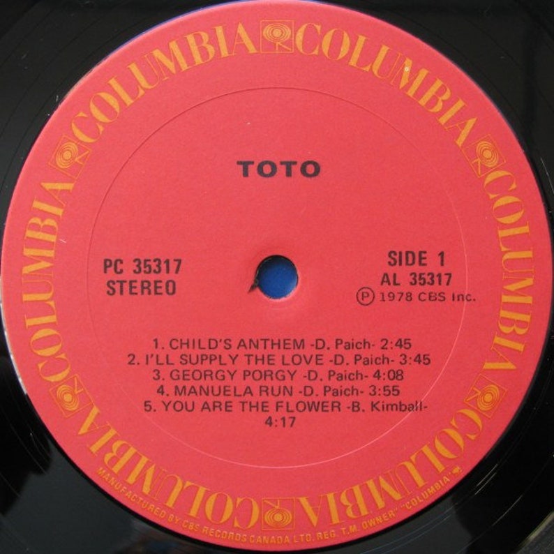 Toto First LP Pop Rock, Arena Rock Oct 1978 - Etsy