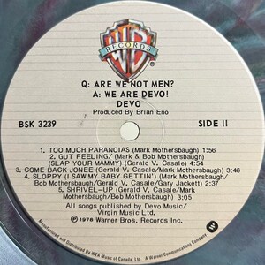 Devo Q Are We Not Men? A: We Are Devo Vinyl Record - Etsy