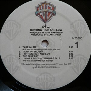 A-ha Hunting High and Low 1985 Vinyl, LP, Album Featuring Take on Me ...