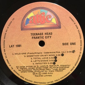 Teenage Head Frantic City Rock & Roll, Power Pop, Alternative Rock - Etsy
