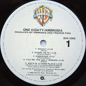 Ambrosia One Eighty Pop Rock From 1980 Vinyl LO - Etsy