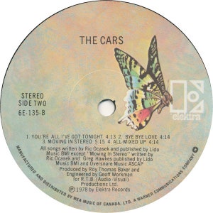 The Cars – Debut Vinyl, LP, Album Electronic, Rock New Wave, Pop Rock ...
