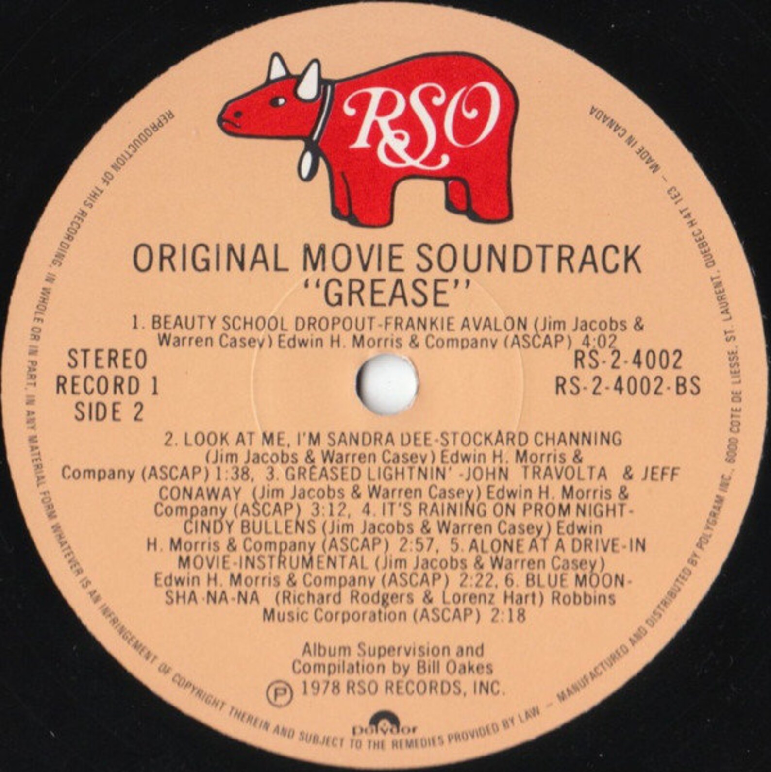 Grease the Original Soundtrack From the Motion Picture 2 × Vinyl, LP ...