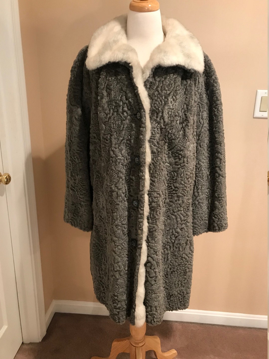 Vintage Suzy Lynn Faux Fur Coat - Etsy
