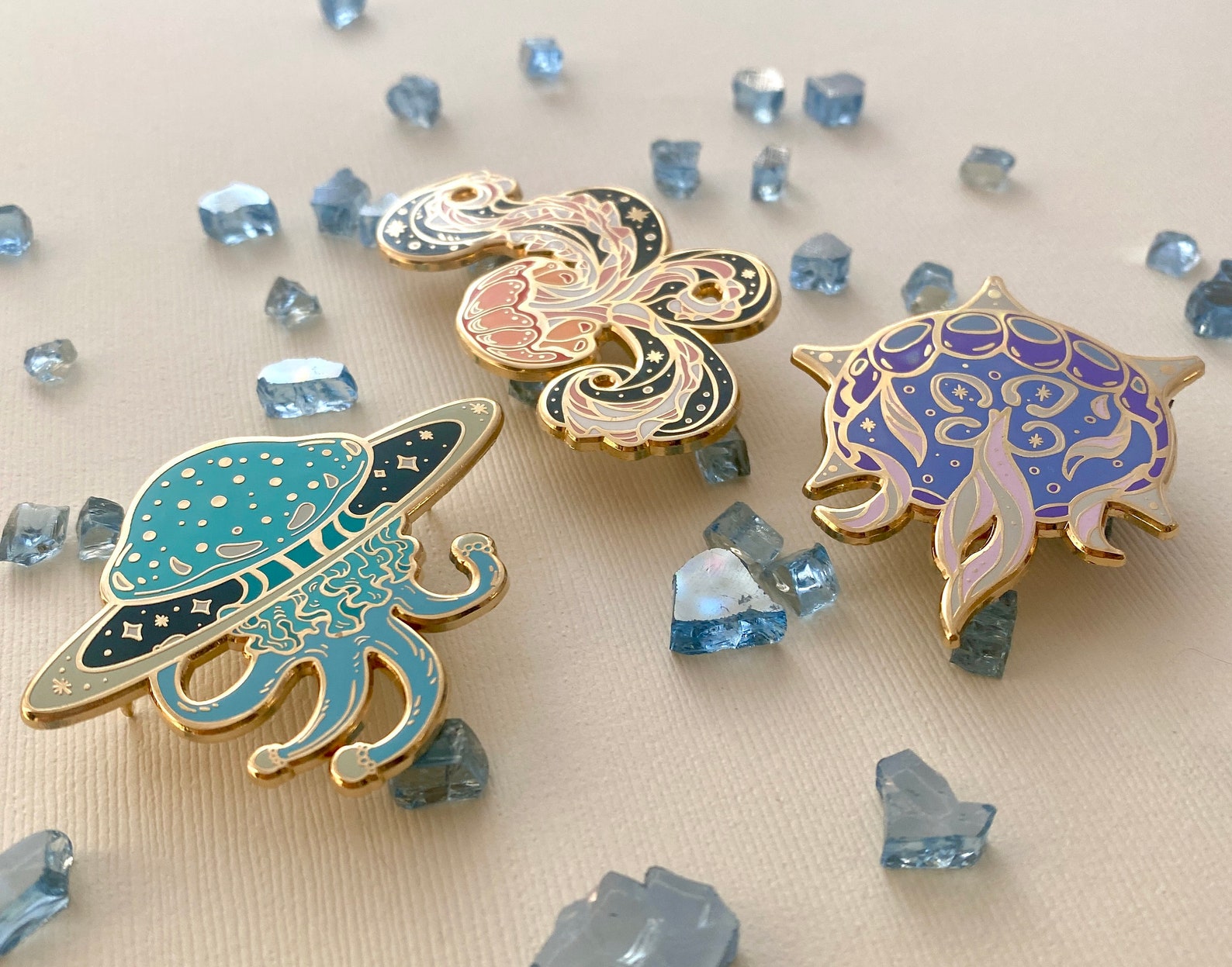 Jellyfish Enamel Pin Set Space Pins for Ita Bag - Etsy