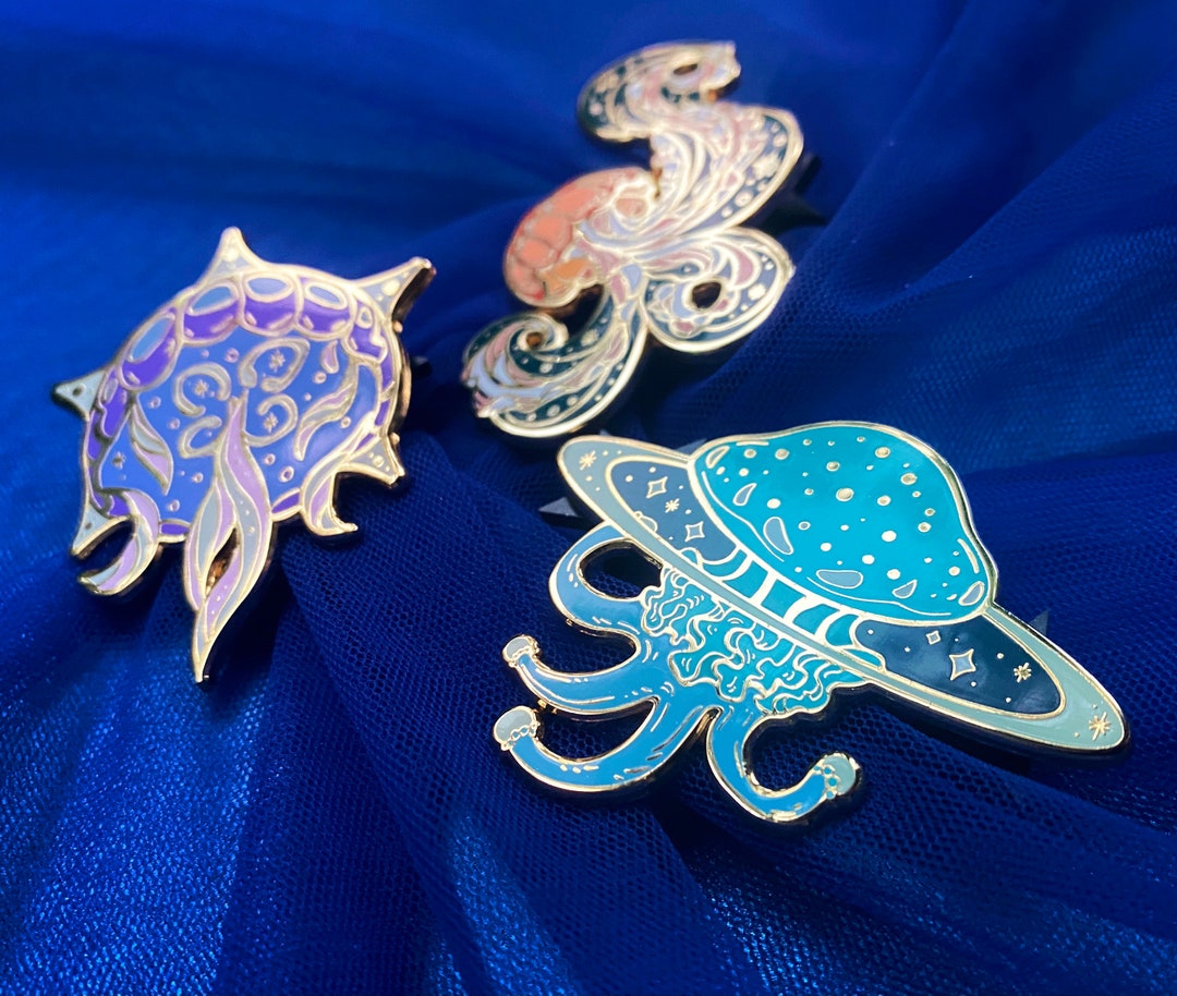 Jellyfish Enamel Pin Set- Space Pins for Ita Bag - Etsy
