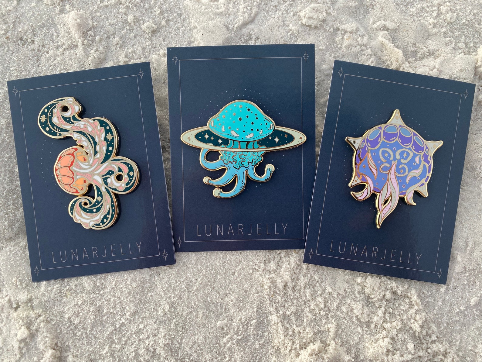 Jellyfish Enamel Pin Set Space Pins for Ita Bag - Etsy
