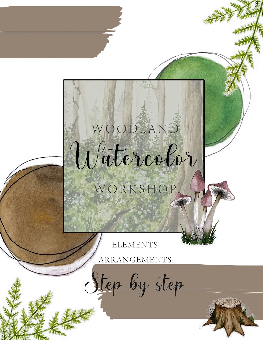 Woodland Watercolor Workshop: Step by Step Guide to Watercolor Trees ...