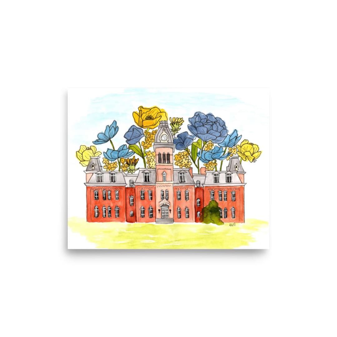 Woodburn Hall, WVU - 8x10 Art Print - Etsy