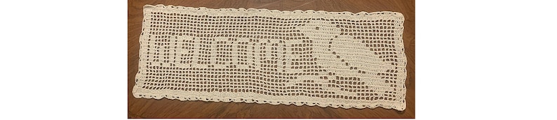 Welcome Bird Wall Decor or Table Runner Filet Crochet Pattern and ...