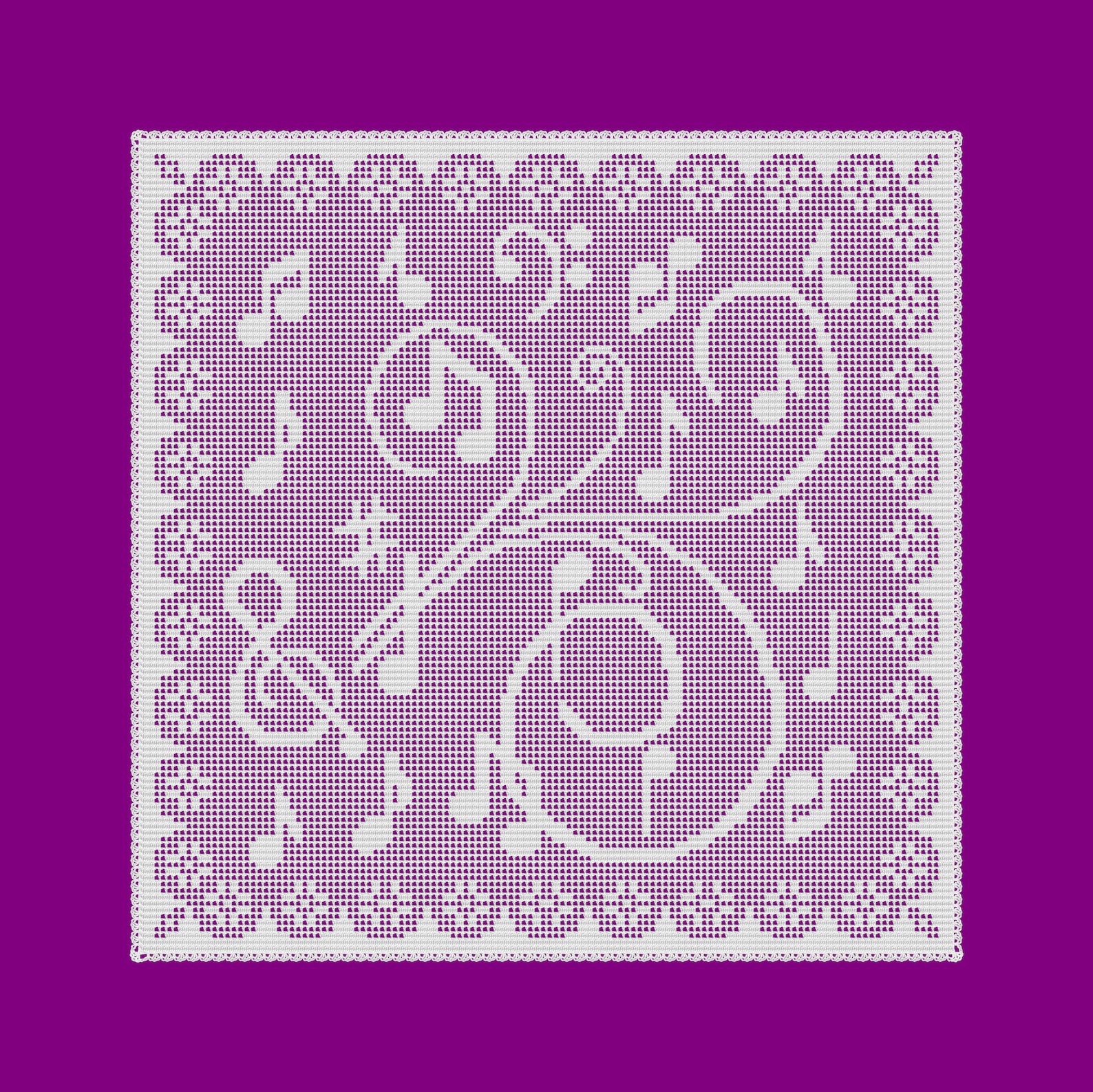 Music in the Mix Filet Crochet Pattern Table Topper, Tablecloth ...