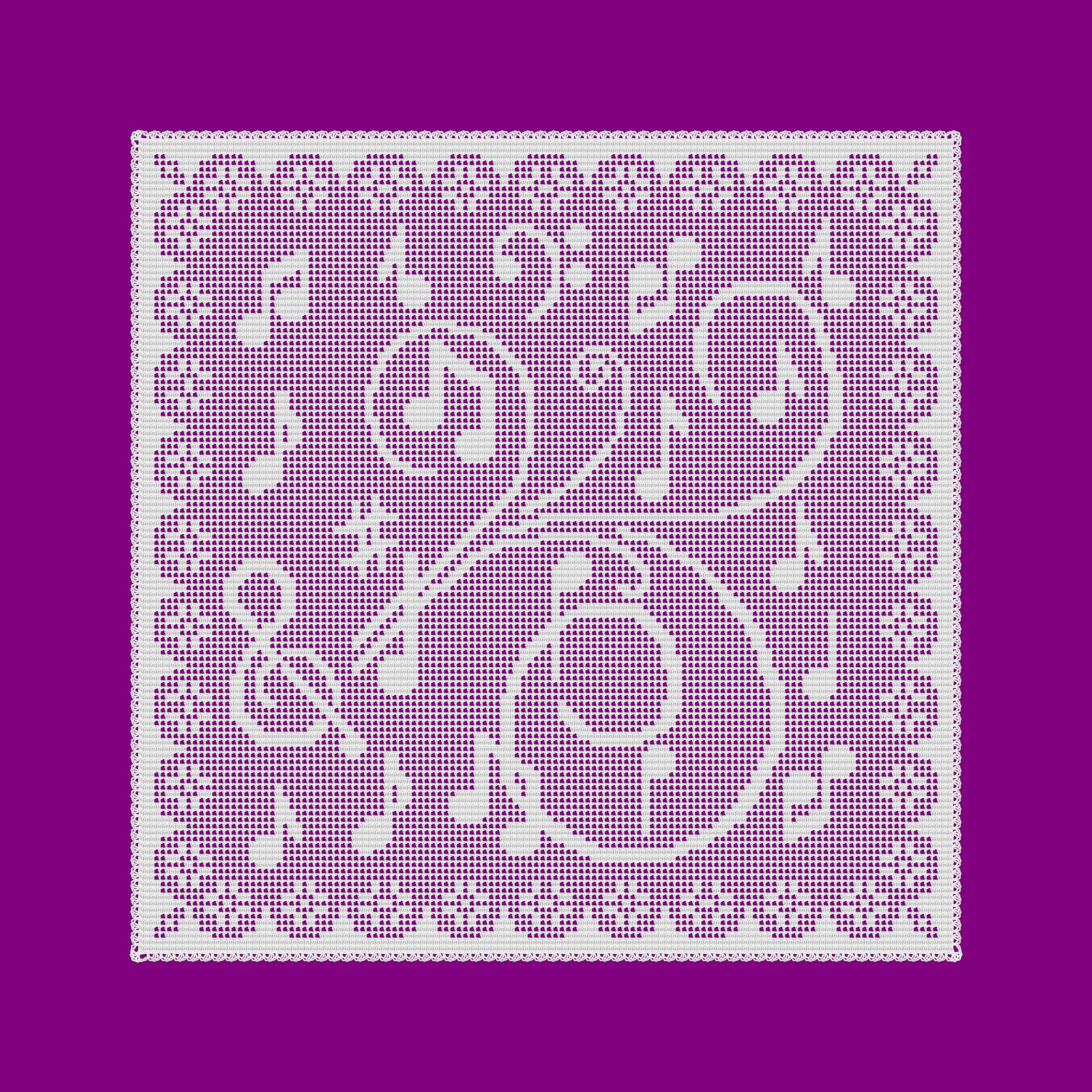 Music in the Mix Filet Crochet Pattern Table Topper, Tablecloth ...