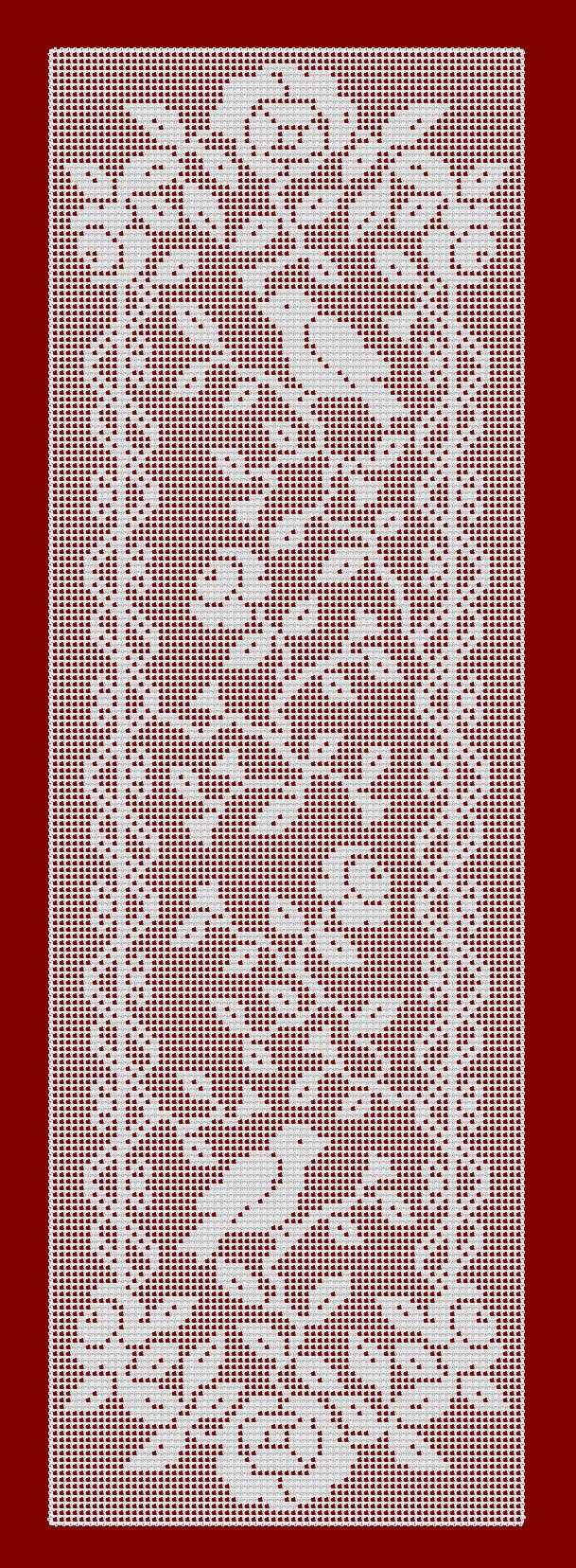 Rose & Birds Table Runner or Curtain Filet Crochet Pattern - Etsy