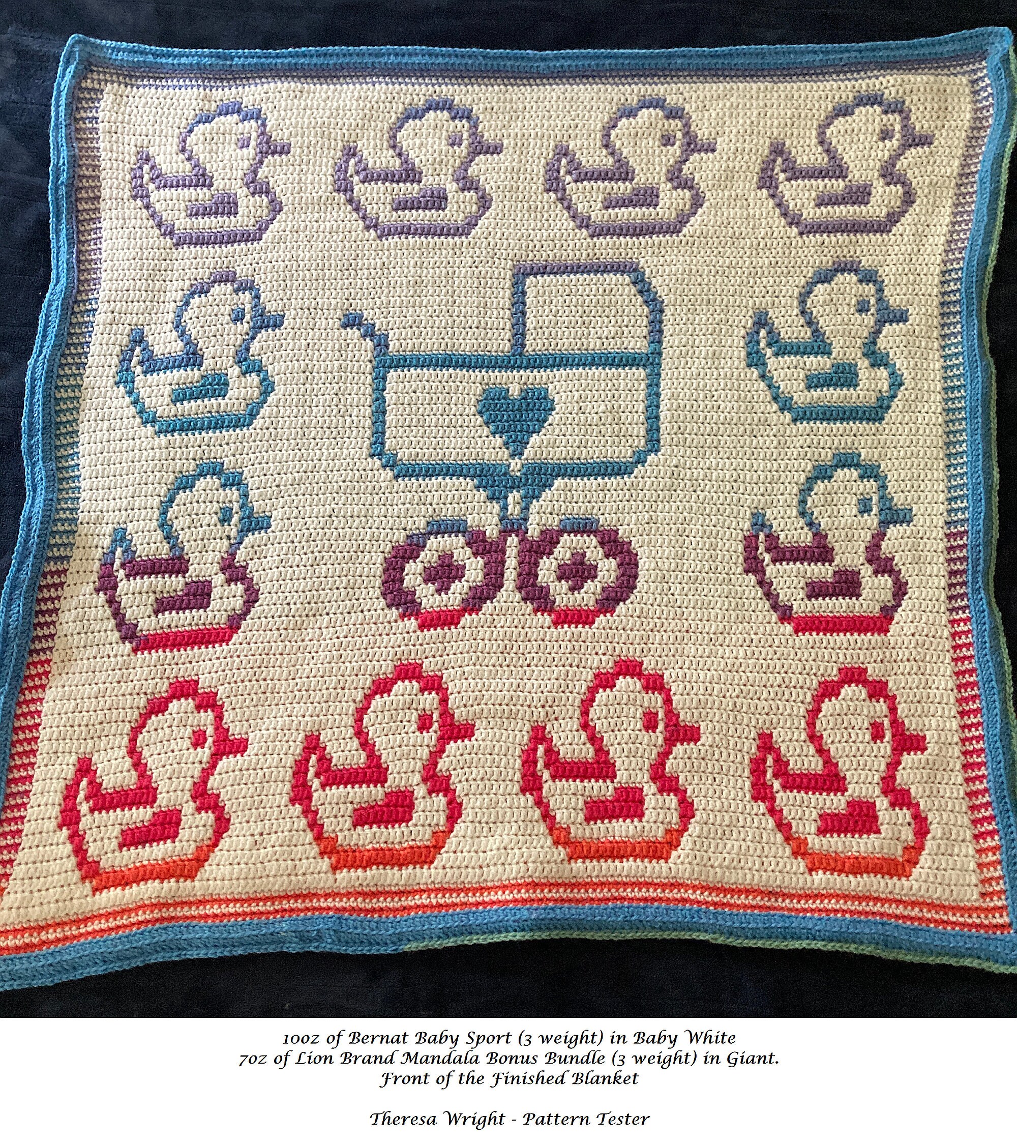 Oh Baby Baby Baby Blanket Overlay Mosaic Crochet Pattern & Charts ...