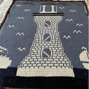 Lighthouse Blanket Overlay Mosaic Crochet Pattern and Charts Digital ...
