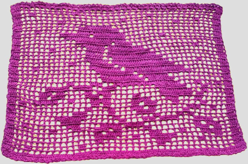 Bird Doily Filet Crochet Pattern and Charts, Digital PDF Pattern ...