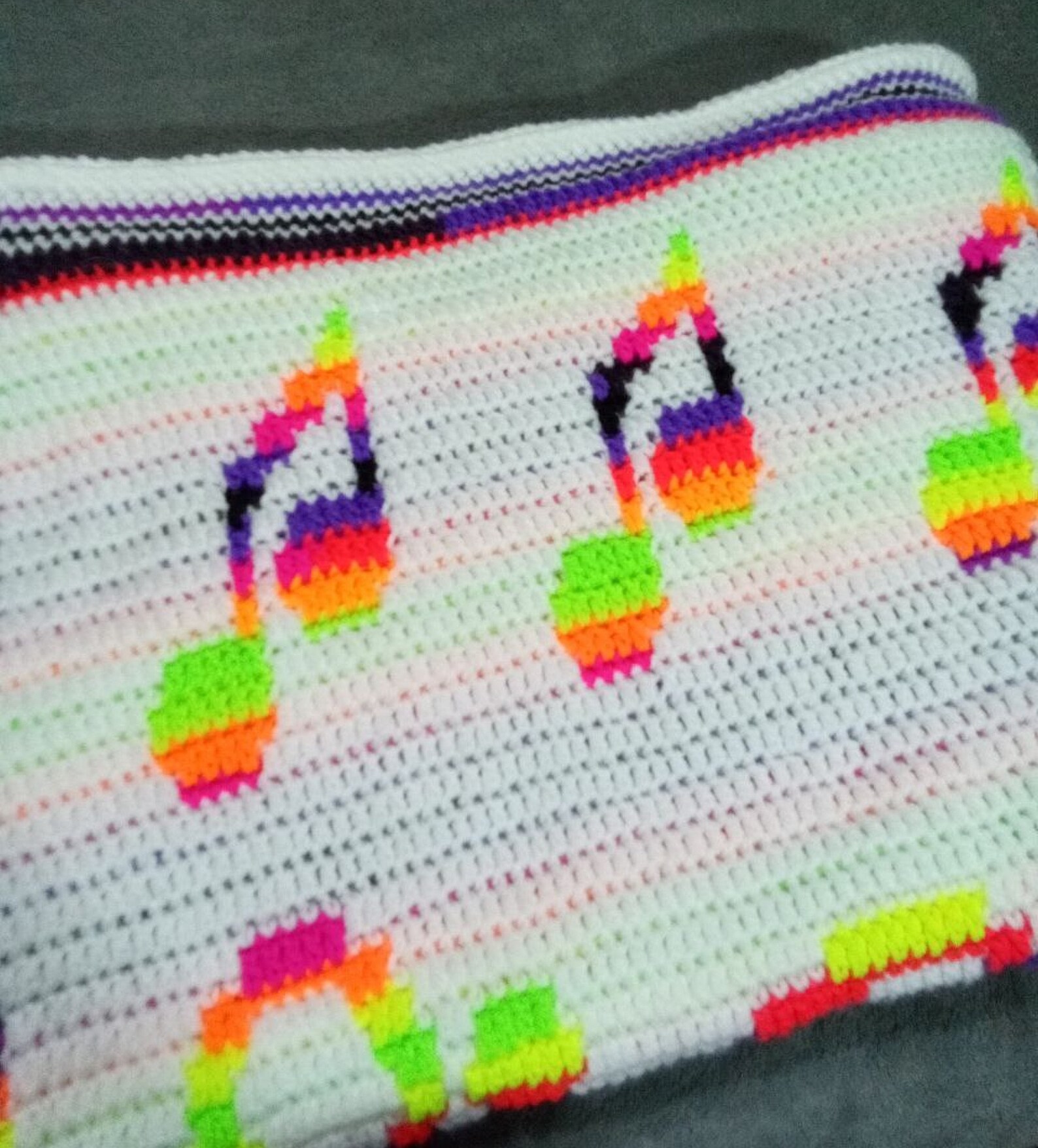 Music Notes Blanket Crochet Pattern: Overlay Mosaic (digital PDF) - Etsy