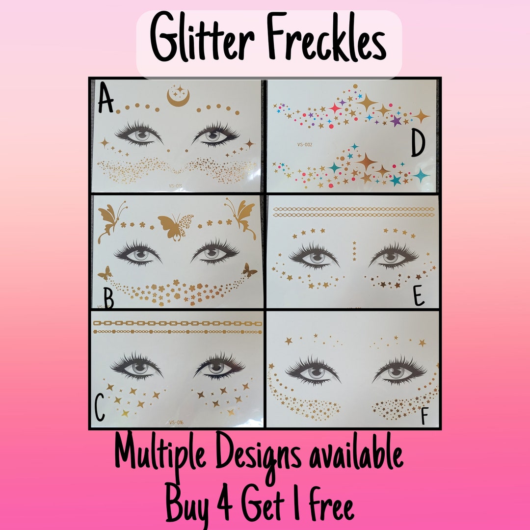 Glitter Freckles | Face Tattoos | Tattoo Freckles | - Etsy