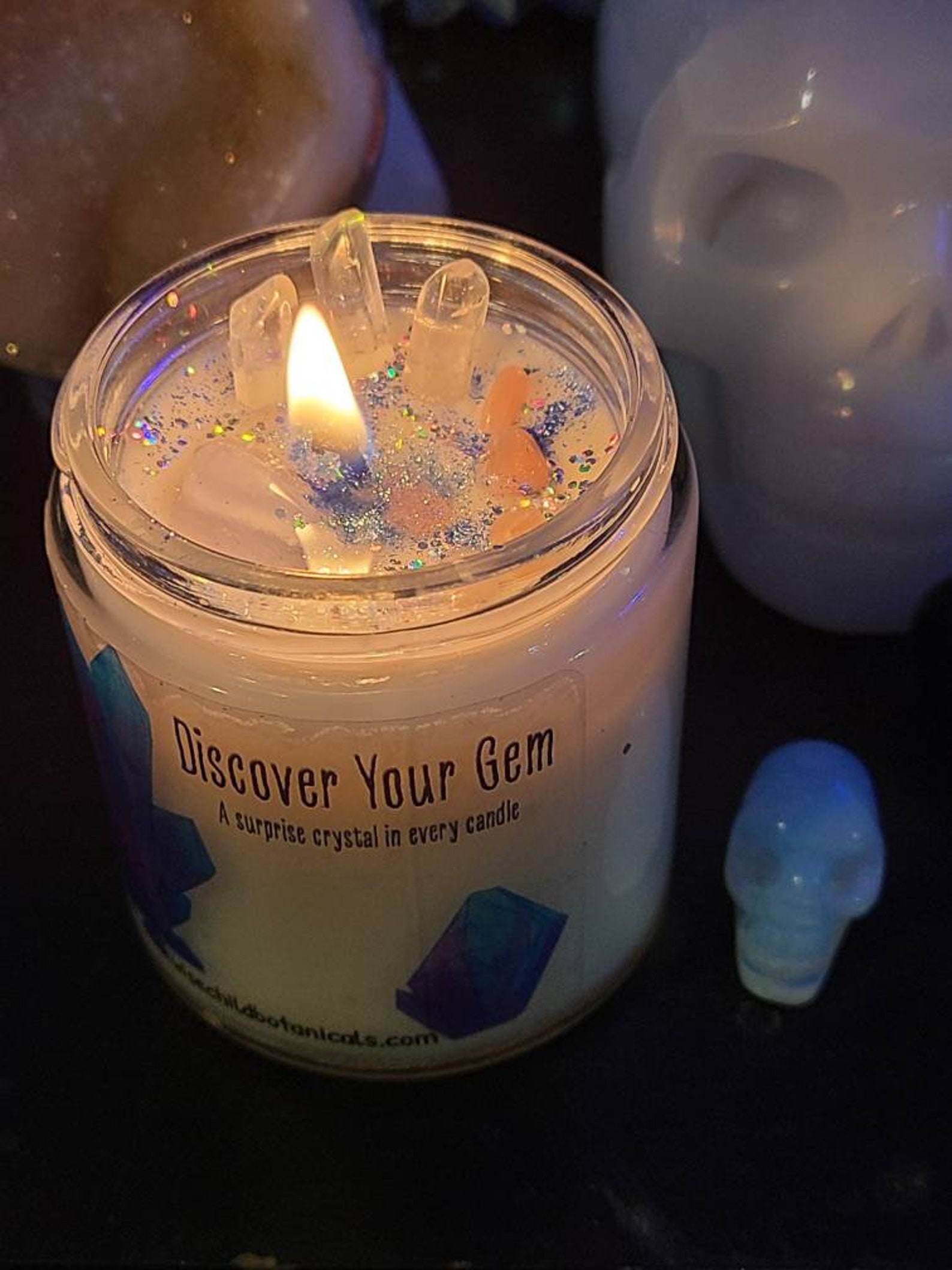 Hidden Gem Candle. DISCOVER YOUR GEM. Hidden Crystal Candle. A - Etsy
