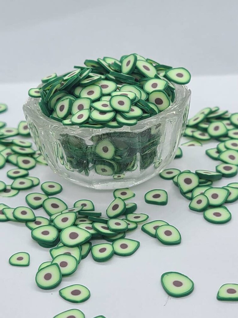 Polymer Clay Avocado Slices | Craft Sprinkles - Etsy