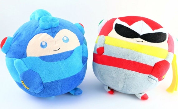 Mega Man 10 Megaman Proto Man Plush Bundle Cute Round | Etsy