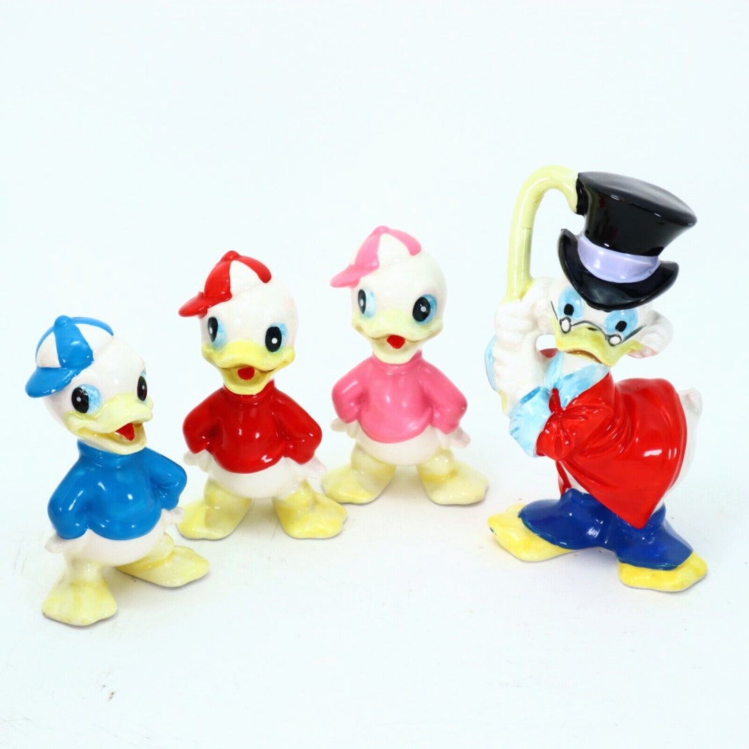 Vintage Japan Disney Set of Huey Dewey Louie Scrooge Mcduck Ceramic ...