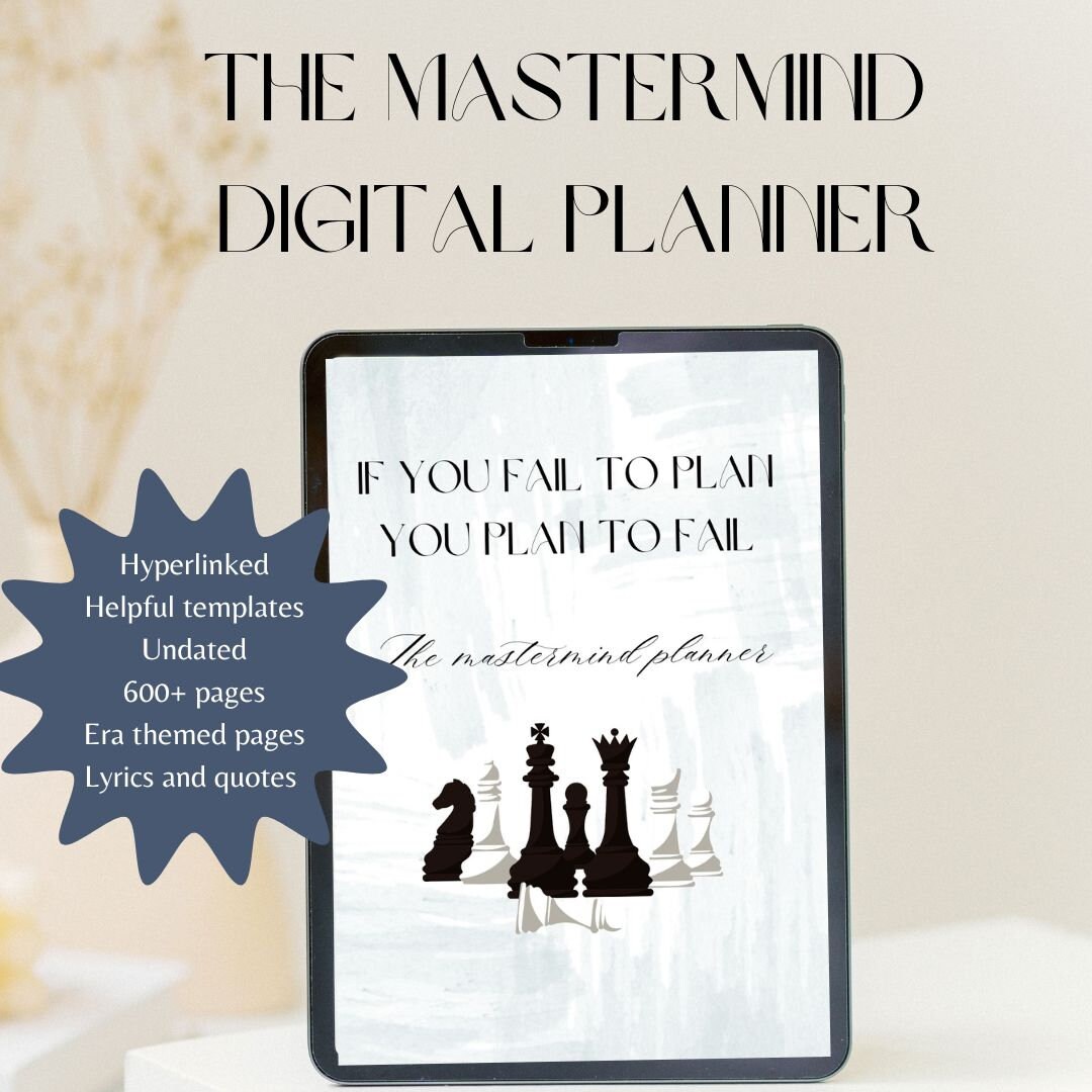 Mastermind Swiftie Digital Planner, UNDATED Hyperlinked Planner With ...