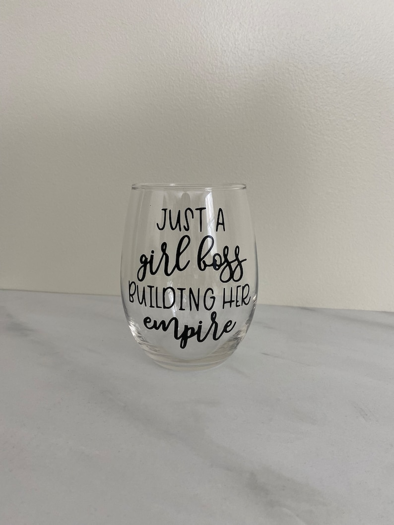 Girl Boss Wine Glass Girl Boss Gifts Wine Glass for - Etsy