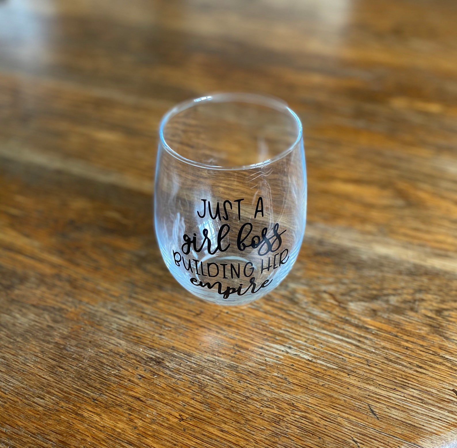 Girl Boss wine glass girl boss gifts wine glass for | Etsy