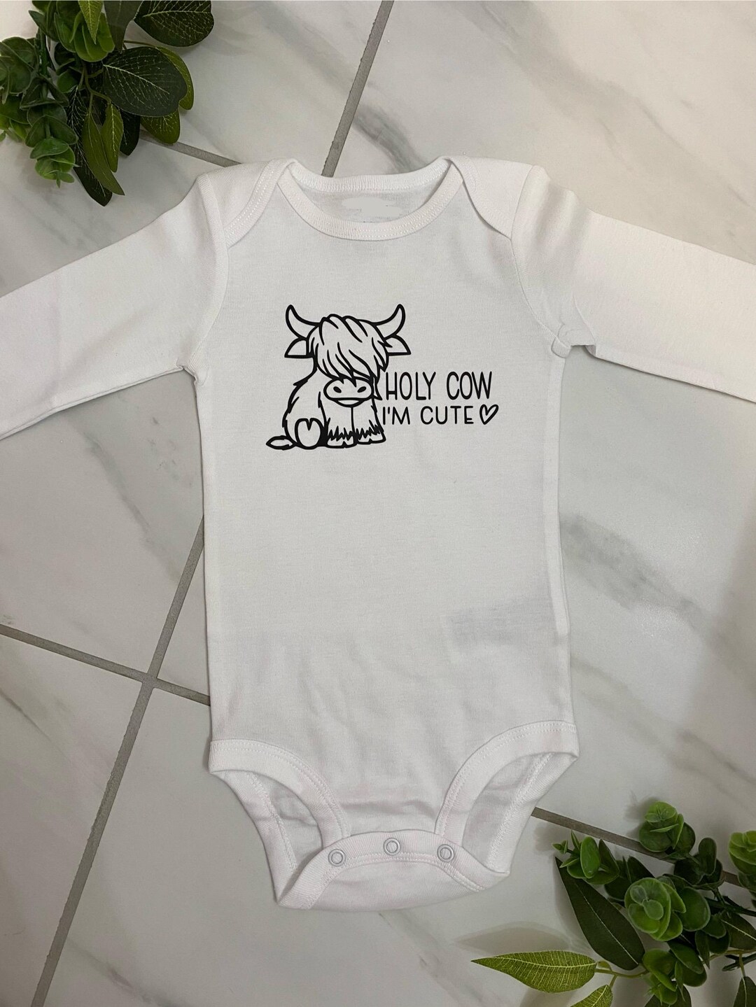 Cow Onesie, Farm Onesie, Cute Oneise, Holy Cow - Etsy