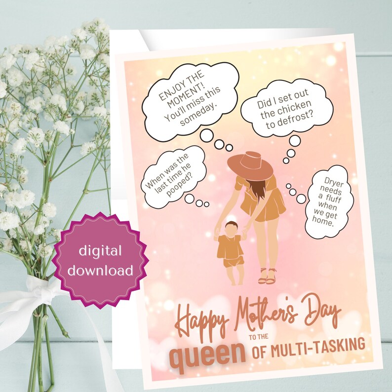 Mother's Day Card | Digital Card | Celebrate Mom | Printable | Downloadable Mother's Day Card - Etsy