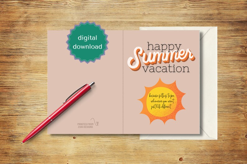 Printable Teacher Card | Printable End of School Gift | Digital Funny ...