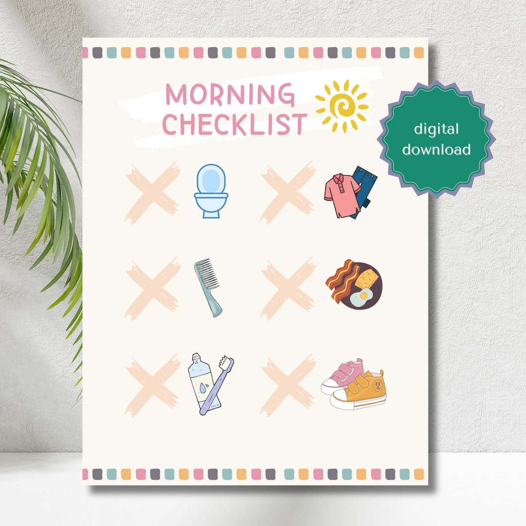 Morning Routine for Kids | Get Ready Checklist | Printable Checklist ...