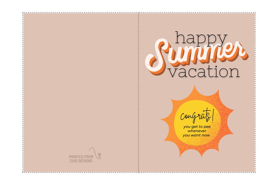 Printable Teacher Card | Printable End of School Gift | Digital Funny ...