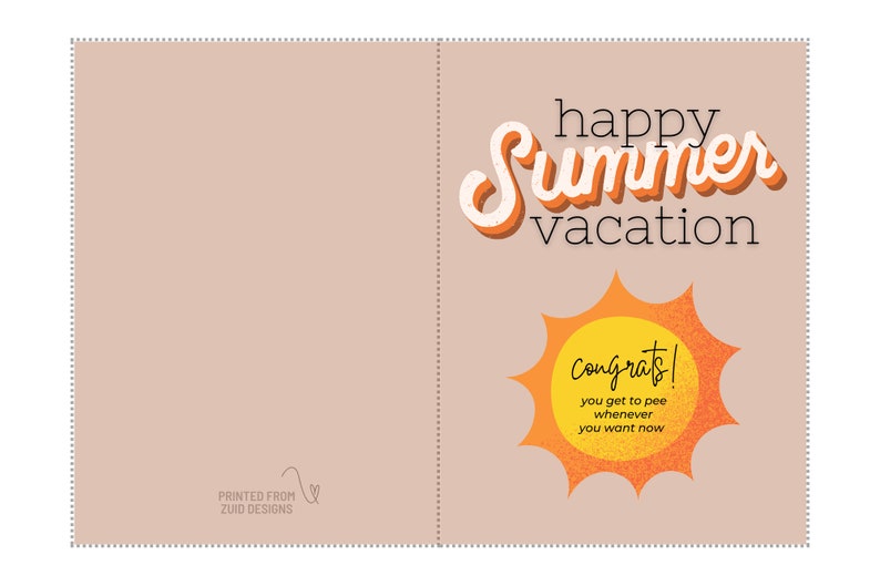 Printable Teacher Card | Printable End of School Gift | Digital Funny ...